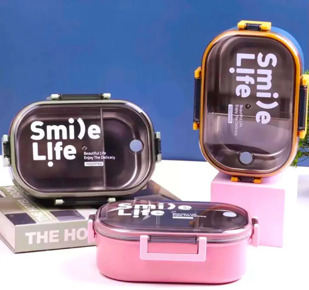 Smile Life Stainless Steel Lunch Box 710ml | Geto.pk